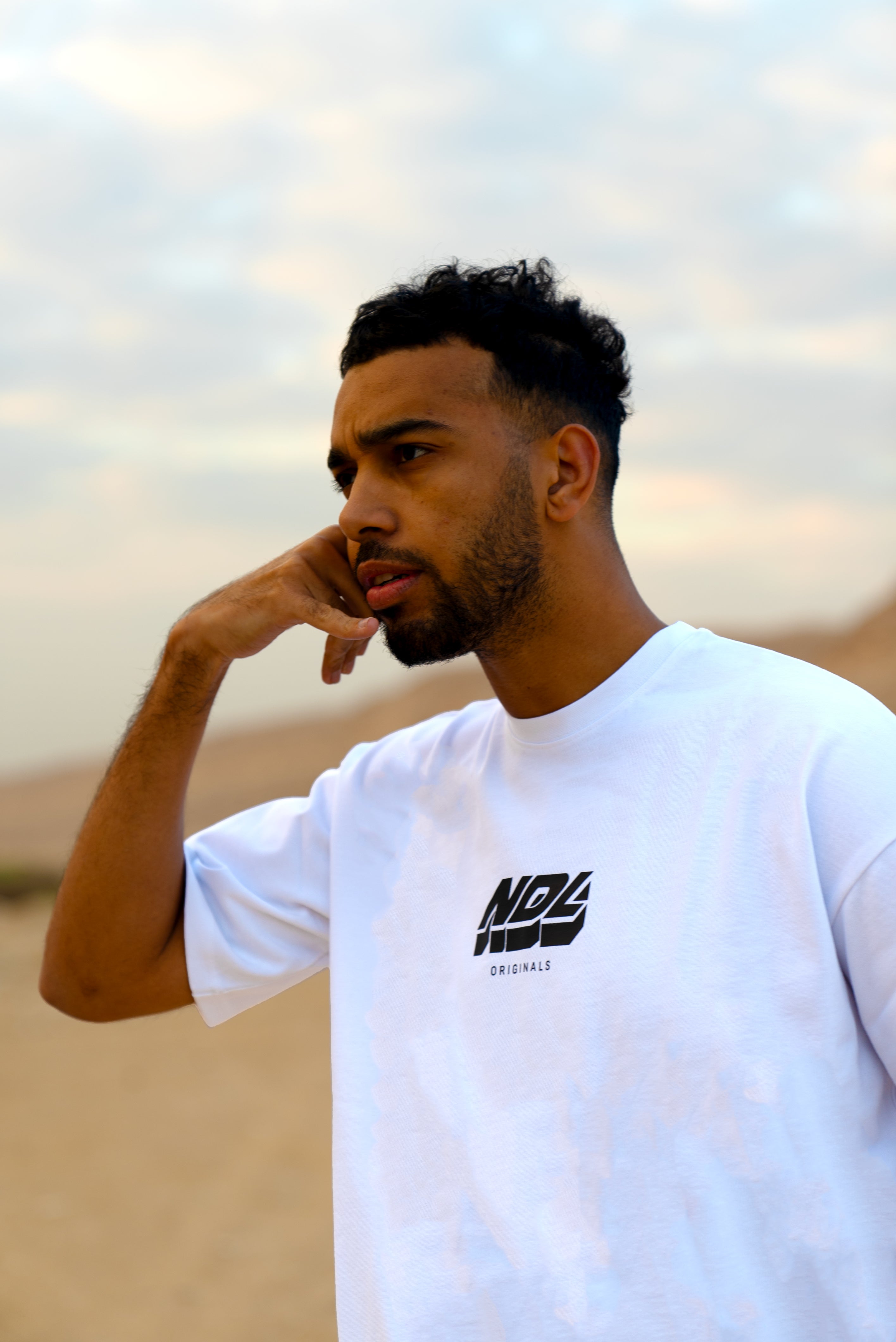 NDL Oversized Logo T-Shirt White/Black – NDL Merch